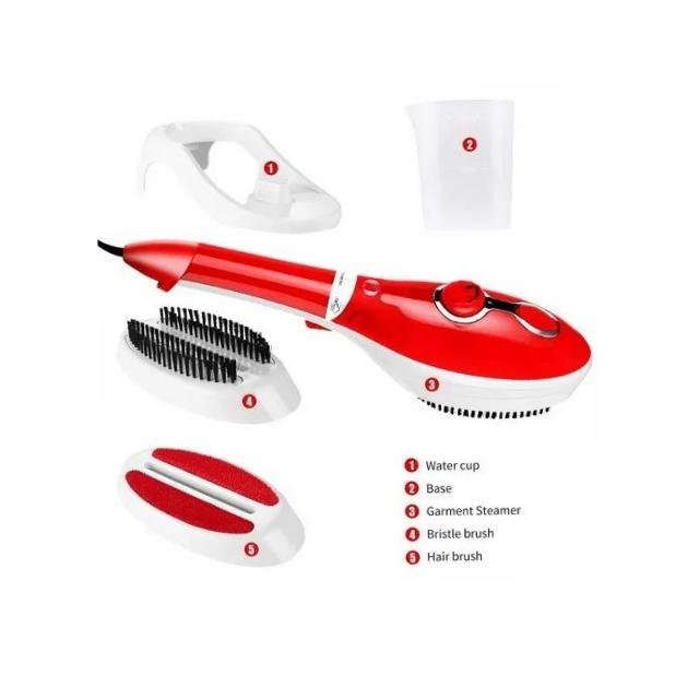 Handheld Electric Garment Steamer - Red - Fairprice Mall