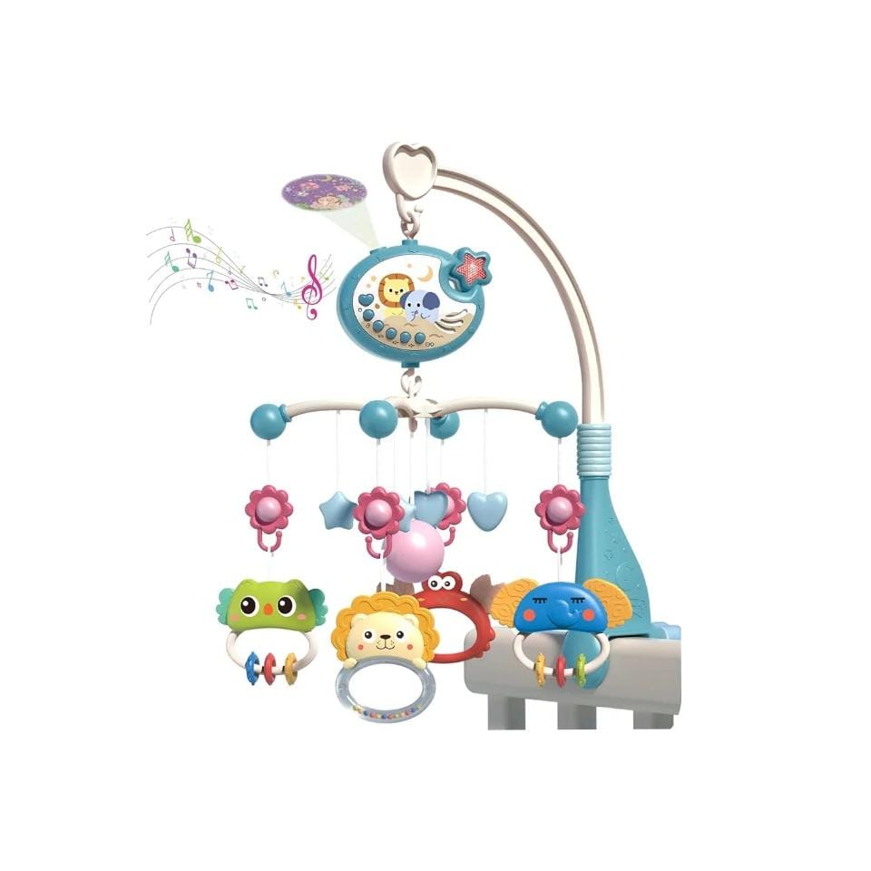 Spring Baby Crib Mobile Toy with Music and Lights, Hanging Rotating ...
