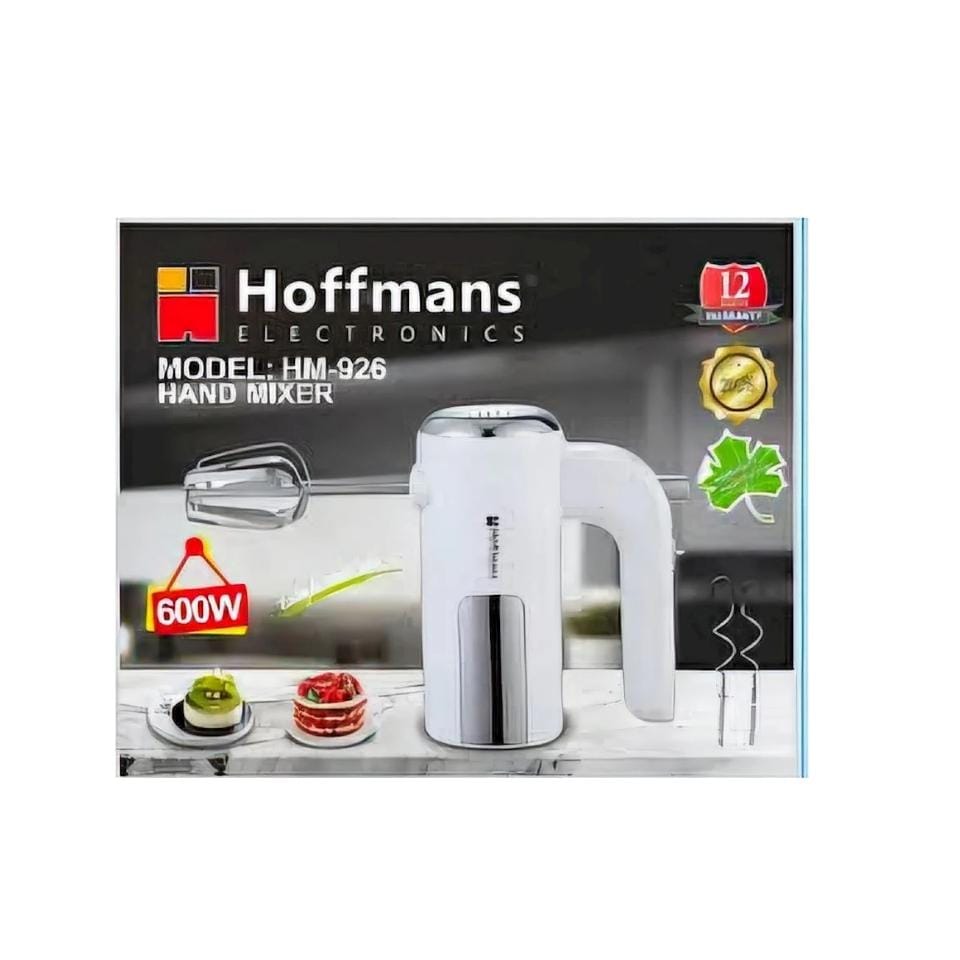 Hoffmans Hm-926 Hand Mixer 600w - Fairprice Mall