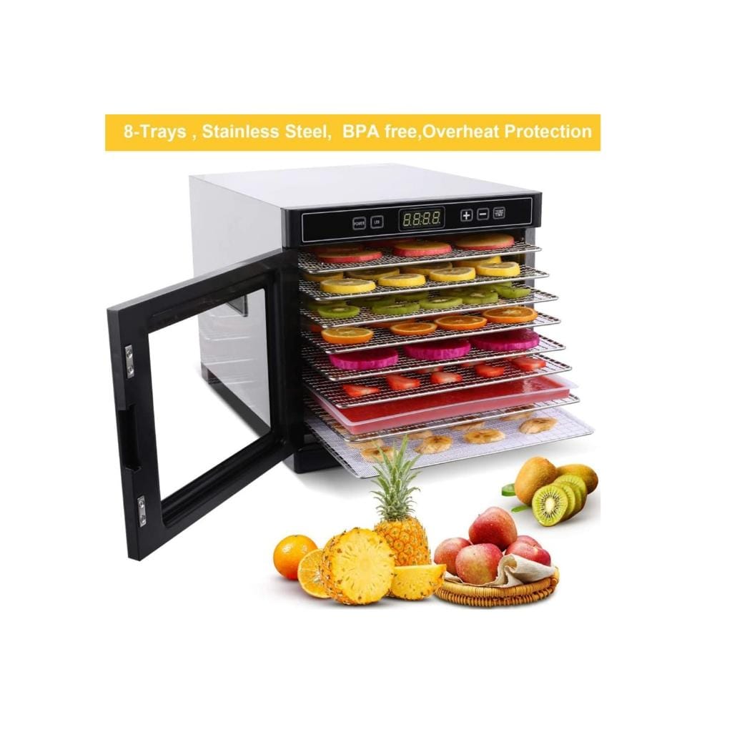 8-Tray Professional Stainless Steel Food Dehydrator – Rapid Drying ...