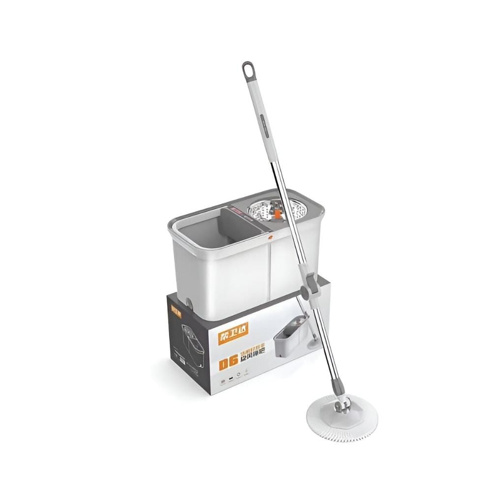 Rotating Spin Mop with Basket & Wheels – Microfiber Mop Set - Fairprice ...