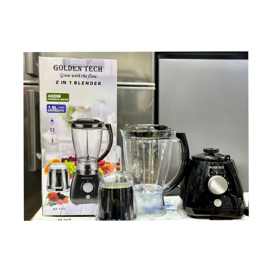 Golden Tech 2-in-1 Blender GT-777 – 400W Power, 1.5L - Fairprice Mall