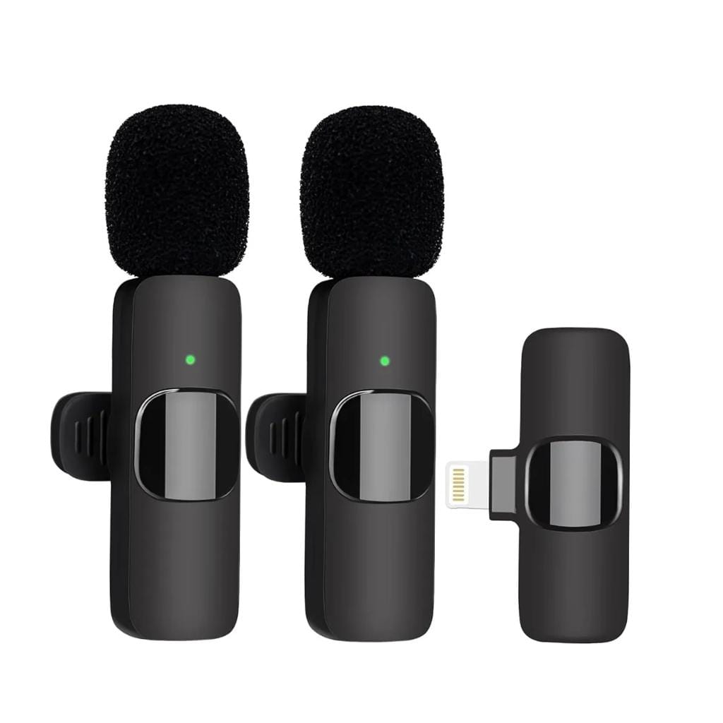 K9 Dual Wireless Lavalier Microphone for iPhone & Android – Plug & Play ...