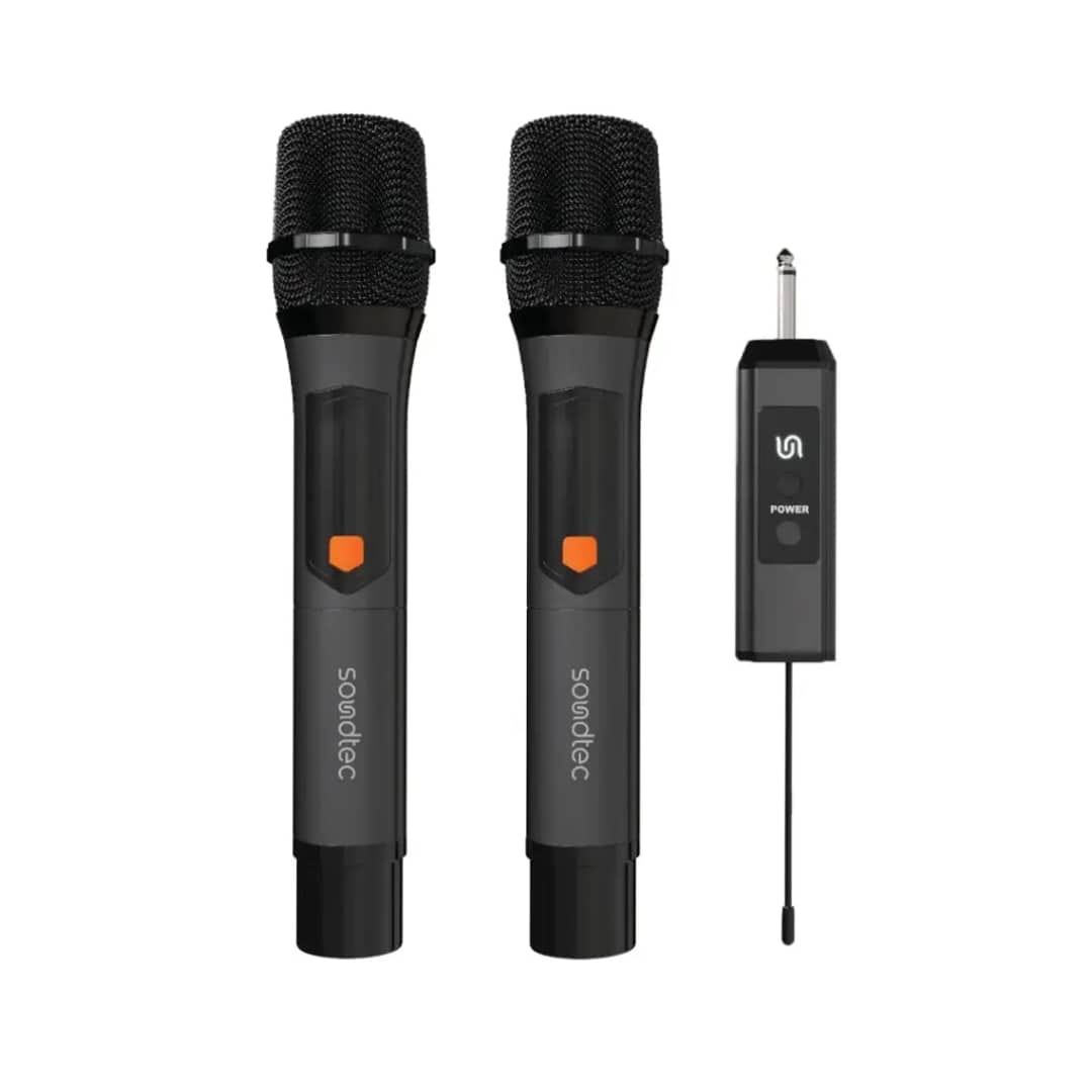 Porodo Soundtec Duo Mic Aluminum Rechargeable Wireless Microphone ...