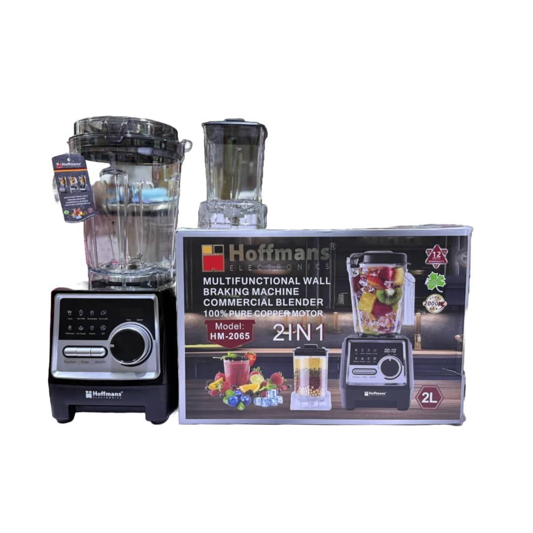 Hoffmans HM-2065 2-in-1 Multifunctional Commercial Blender – 2L, 2000W ...