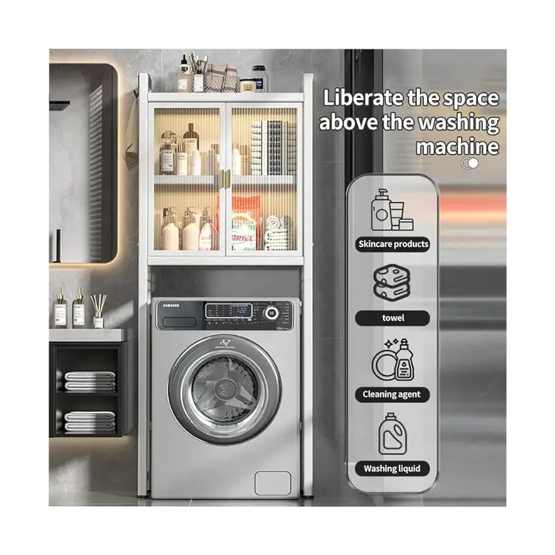 Over Washer and Dryer Washing Machine Storage Rack Shelf – Multi ...